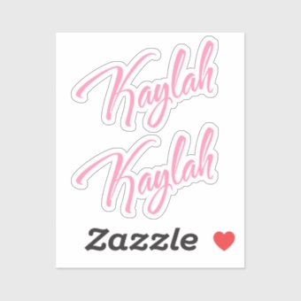 Kaylah x2 Vinyl Sticker | Zazzle