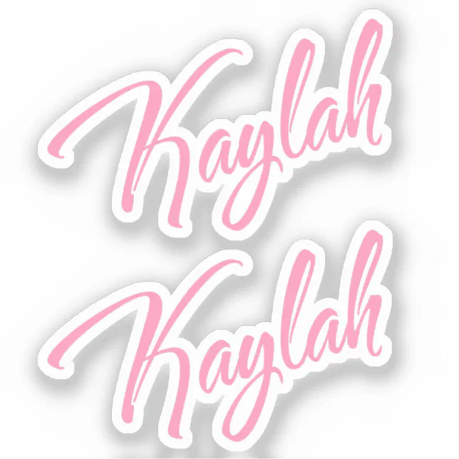 Kaylah x2 Vinyl Sticker | Zazzle