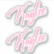 Kaylee Decorative Name in Pink x2 Sticker | Zazzle