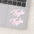 Kaylee Decorative Name in Pink x2 Sticker | Zazzle