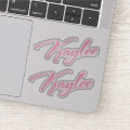 Kaylee name in pink script x2 sticker | Zazzle