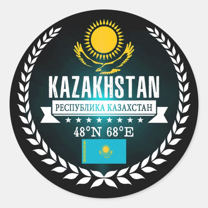 Kazakhstan Classic Round Sticker | Zazzle.com