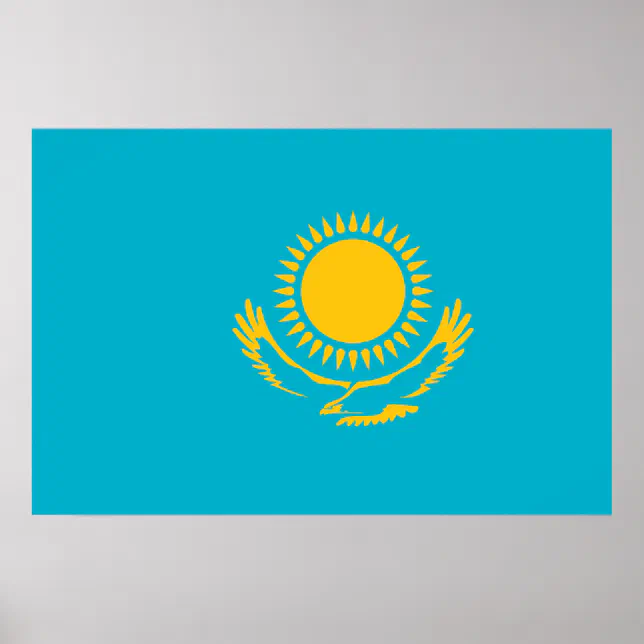 Kazakhstan, Kazakhstan flag Poster | Zazzle