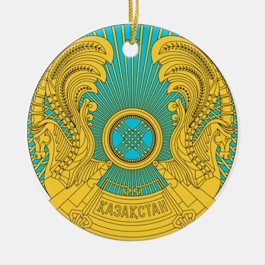 Kazakhstan National Emblem Ceramic Ornament | Zazzle.com