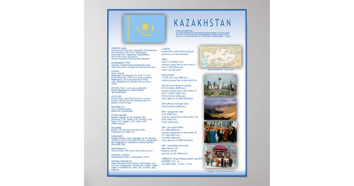 Kazakhstan Poster | Zazzle