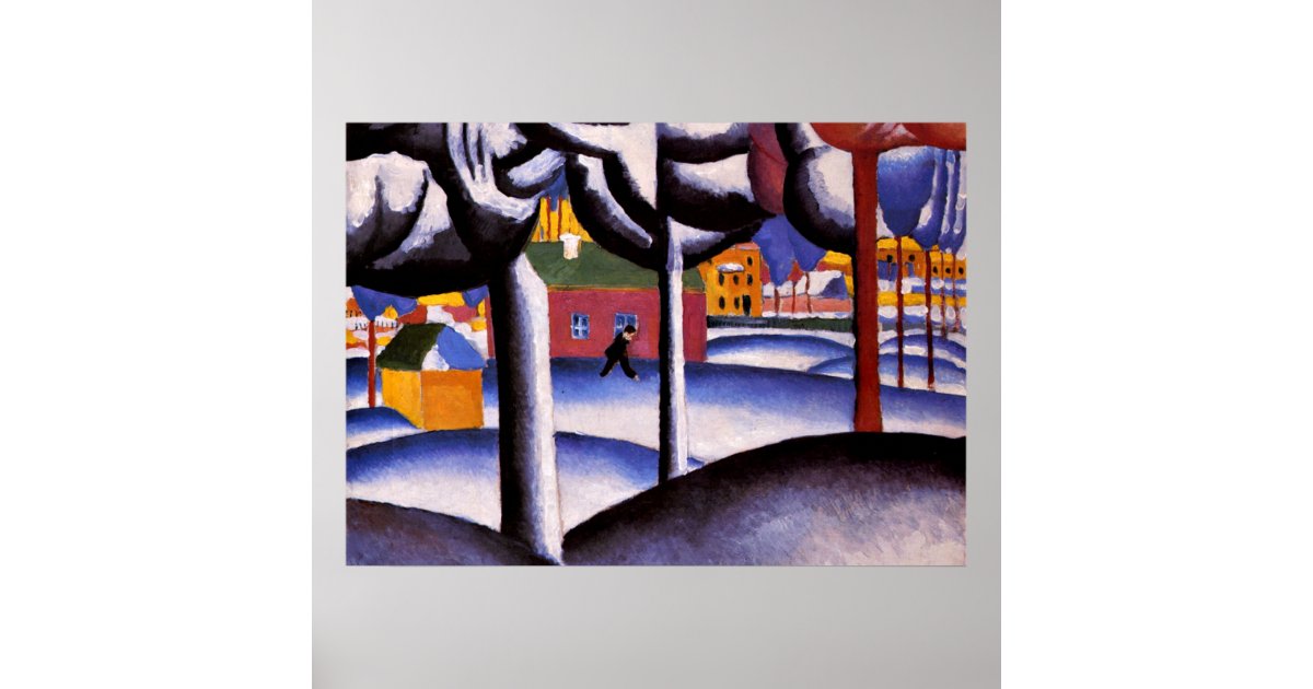 Kazimir Malevich art - Winter Landscape Poster | Zazzle
