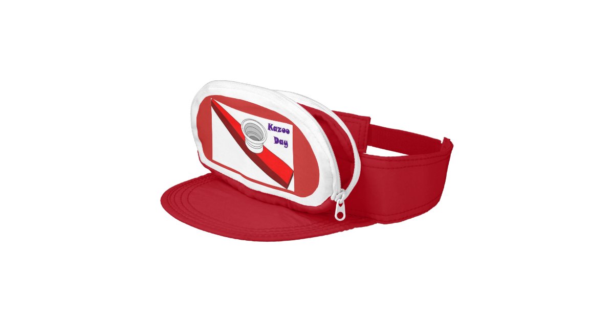 Kazoo Day Red Cap Sac Visor | Zazzle