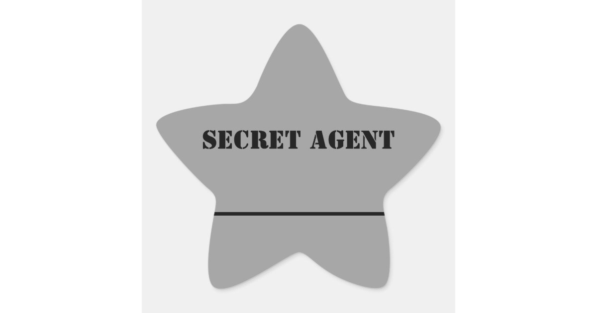 KC's Secret Agent Name Sticker | Zazzle
