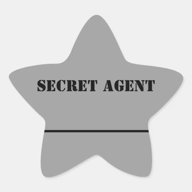 KC's Secret Agent Name Sticker | Zazzle