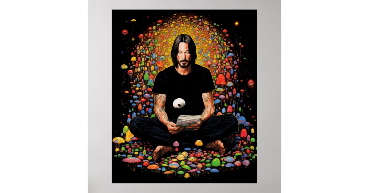 Keanu Reeves Zen Meditation Poster | Zazzle