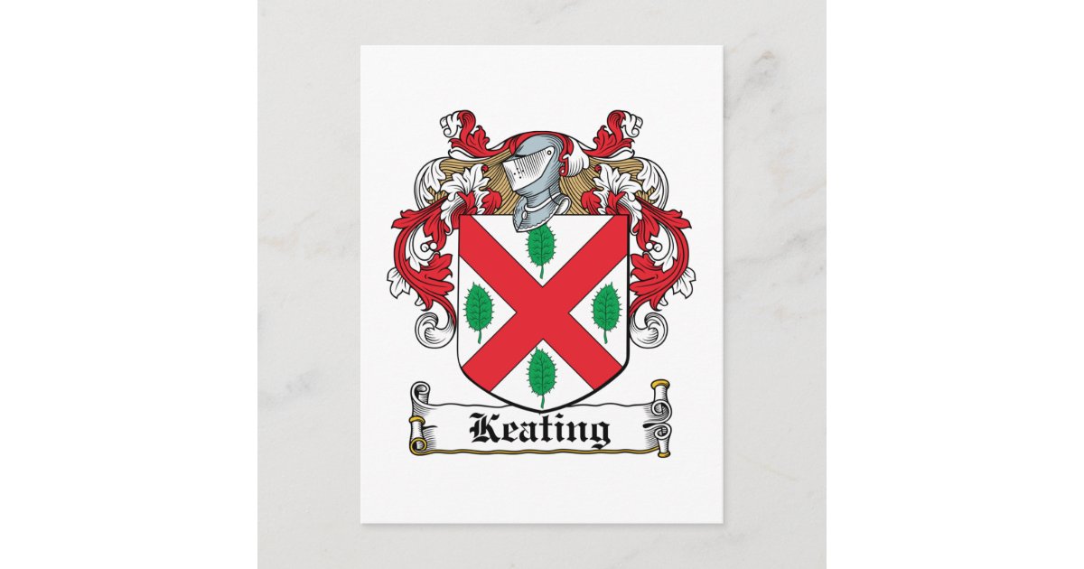 Keating Family Crest Postcard | Zazzle
