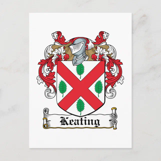 Keating Family Crest Postcard | Zazzle