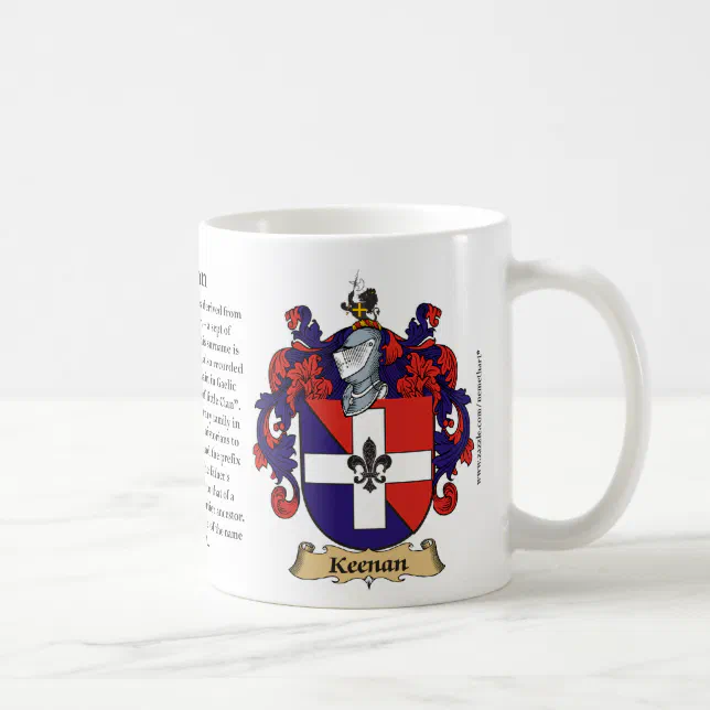 Keenan Family Coat of Arms (Crest) including the H Coffee Mug | Zazzle