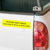 Keep back bumper sticker | Zazzle