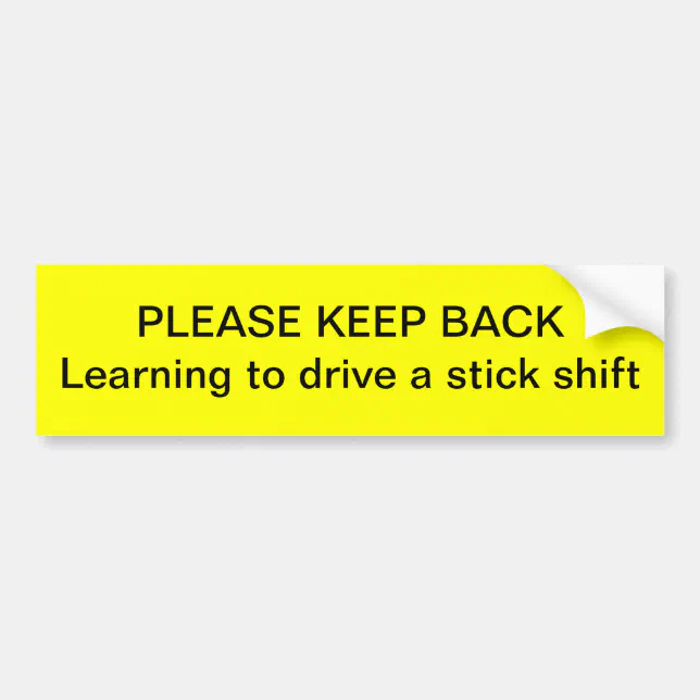 Keep back bumper sticker | Zazzle