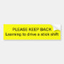 Keep back bumper sticker | Zazzle