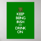 Keep Being Irish Poster | Zazzle