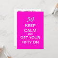 KEEP CALM 50th Birthday Party Invitation | Zazzle