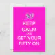 KEEP CALM 50th Birthday Party Invitation | Zazzle