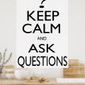 Keep Calm and Ask Questions Poster | Zazzle