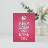 Keep Calm and Bake On Recipe Card Pink | Zazzle