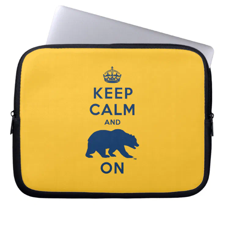 Keep Calm and Bear On Laptop Sleeve | Zazzle
