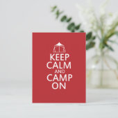Keep Calm and Camp On Postcard | Zazzle