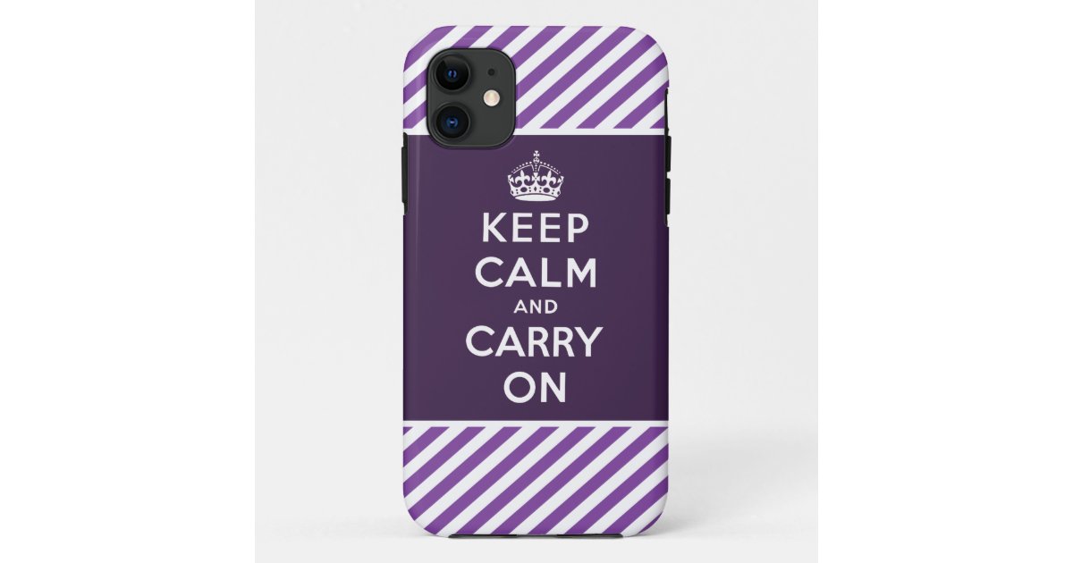 Keep Calm and Carry On iPhone 5 Case Purple | Zazzle