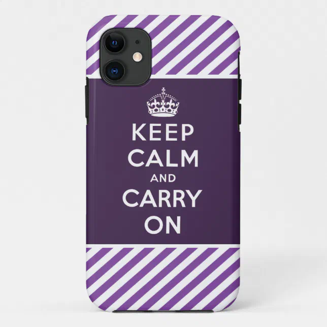 Keep Calm and Carry On iPhone 5 Case Purple | Zazzle