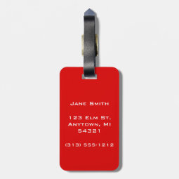 Keep Calm And Carry On Red And White Luggage Tag | Zazzle