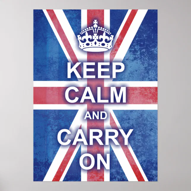 Keep Calm and Carry On Union Jack Poster | Zazzle