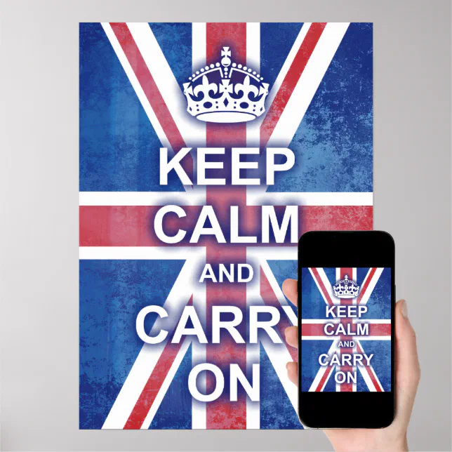 Keep Calm and Carry On Union Jack Poster | Zazzle