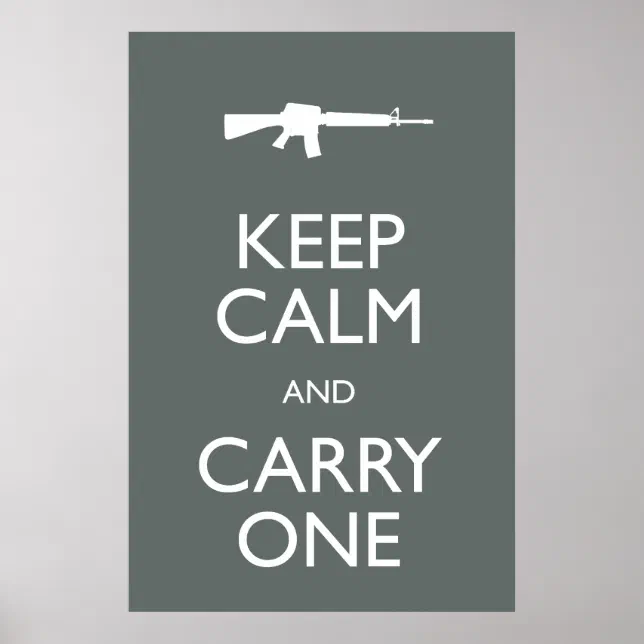 Keep Calm and Carry One Poster | Zazzle