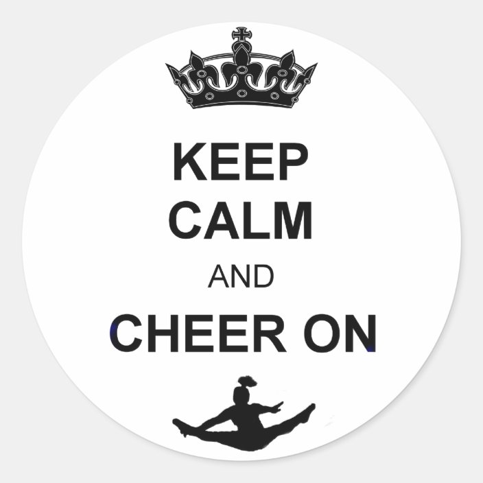 Keep Calm and Cheer on Classic Round Sticker | Zazzle.com