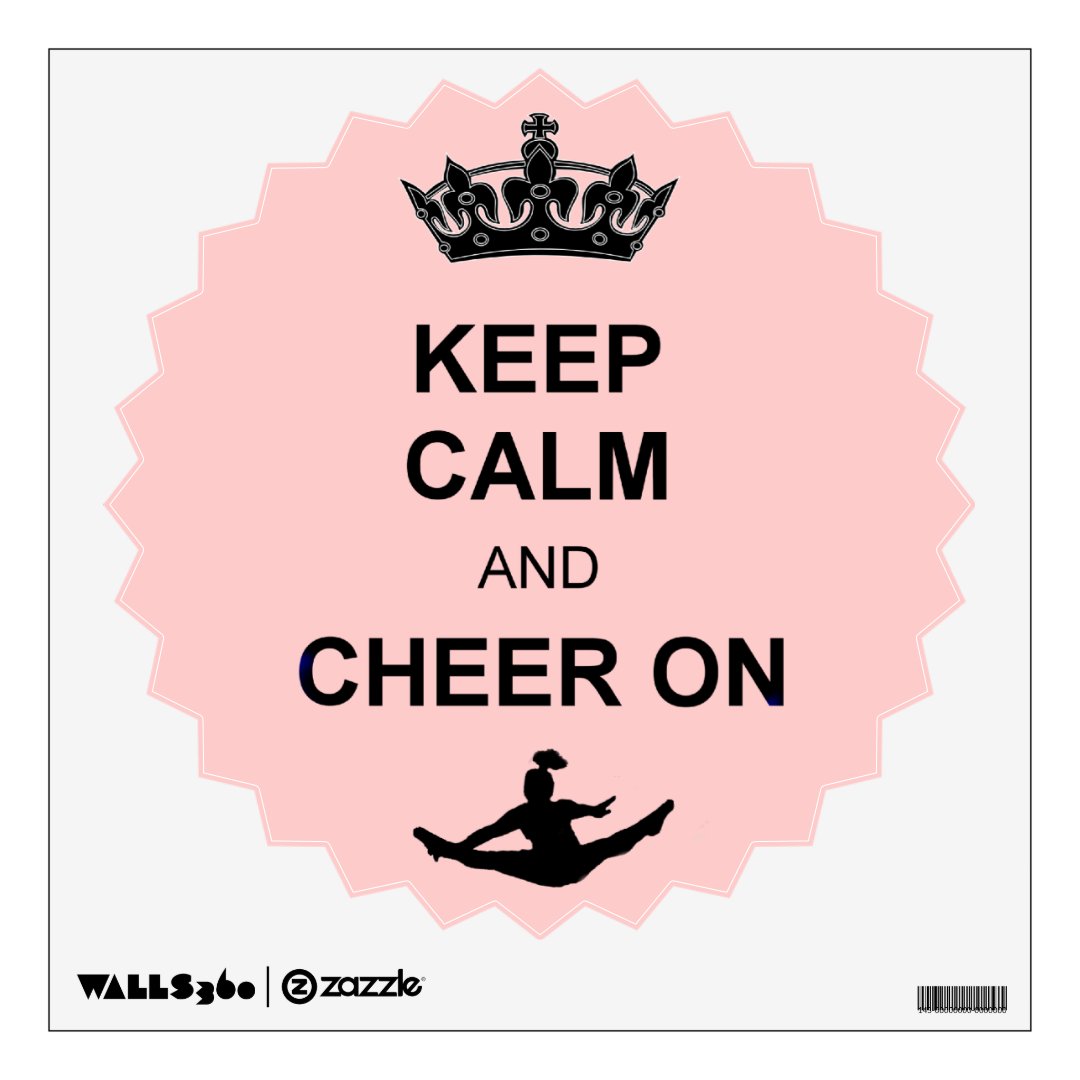 Keep Calm and Cheer on Wall Sticker | Zazzle