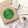 Keep Calm and Continue Writing Sticker | Zazzle