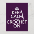 Keep Calm and Crochet On Postcard | Zazzle
