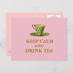 Keep Calm and Drink Tea Postcards | Zazzle