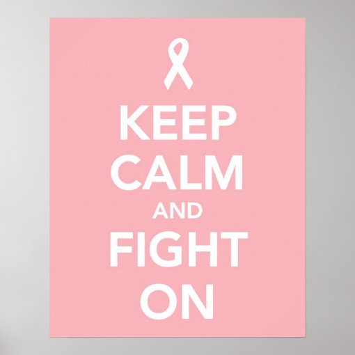 Keep Calm and Fight On Poster | Zazzle