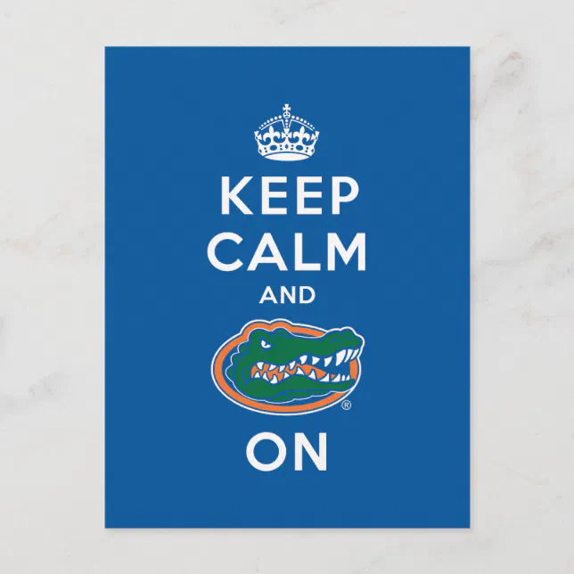 Keep Calm and Gator On Postcard | Zazzle