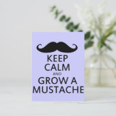 Keep Calm and Grow a Mustache Postcard | Zazzle
