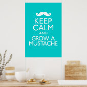 Keep Calm and Grow a Mustache Poster | Zazzle