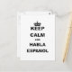 KEEP CALM AND HABLA ESPANOL POSTCARD | Zazzle