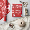 Keep Calm And Hand Wash On - Coronavirus & Flu Wrapping Paper | Zazzle