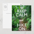 Keep Calm and Hike On Postcard | Zazzle
