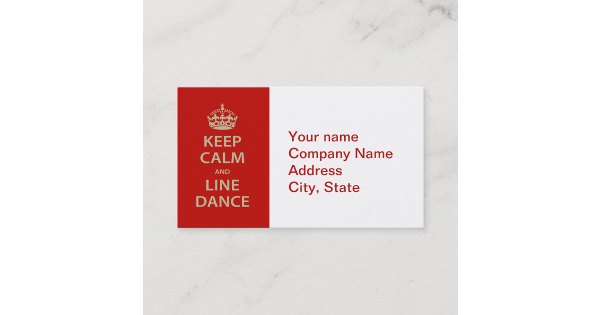 Keep Calm and Line Dance Business Card | Zazzle