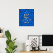 keep calm and listen to music poster | Zazzle