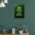 Keep Calm and Love Biology Poster | Zazzle