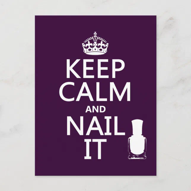 Keep Calm and Nail It (Nail polish) Postcard | Zazzle