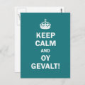 "Keep Calm and Oy Gevalt!" Postcard | Zazzle